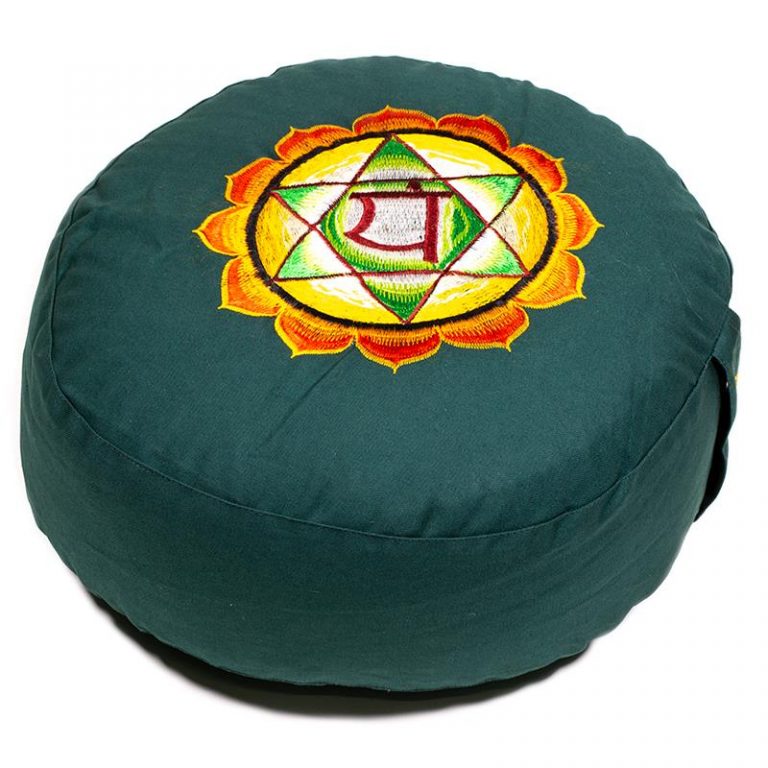 Meditatiekussen, groen, 4e chakra - Yantra